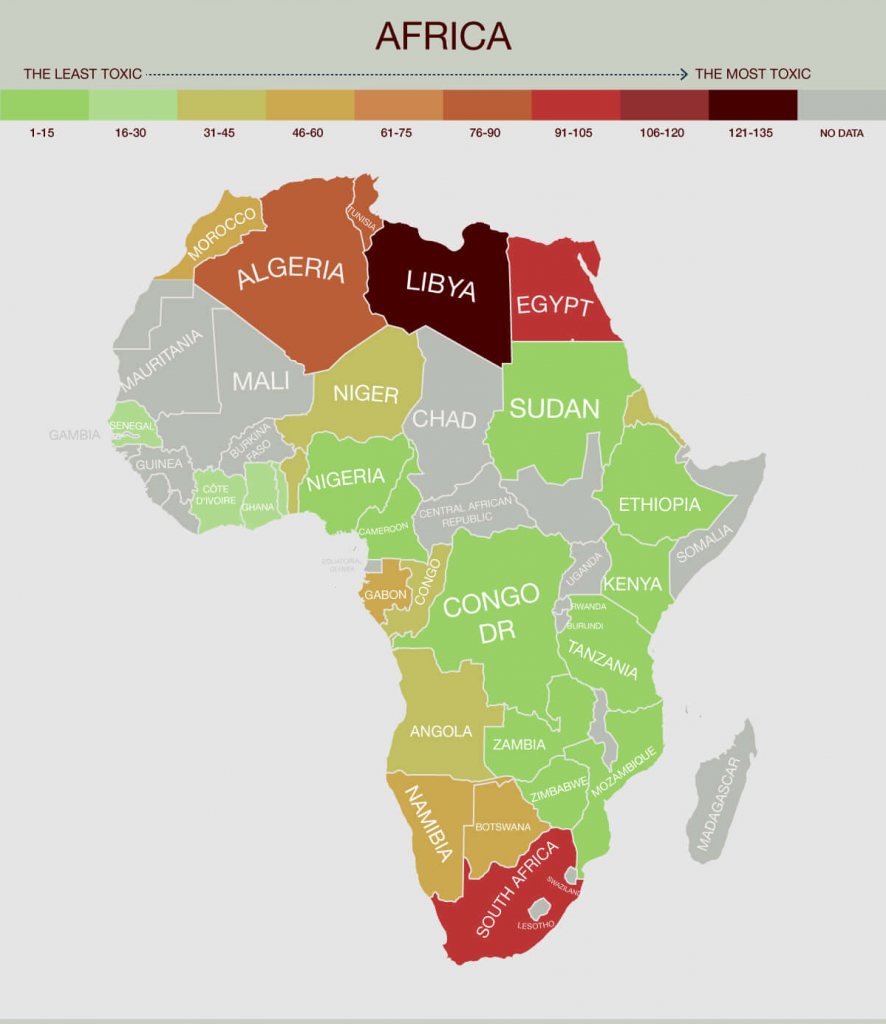 Maps reveal top 'toxic' countries in the world