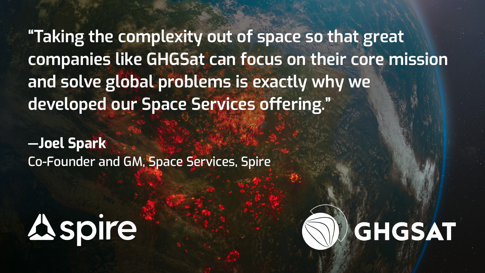 Spire Global announces Space Services Agreement with GHGSat